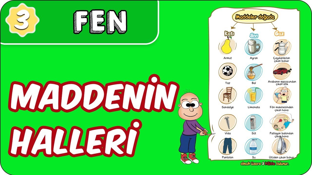 Maddenin Halleri | 3. Sınıf Fen evokul Kampı - YouTube