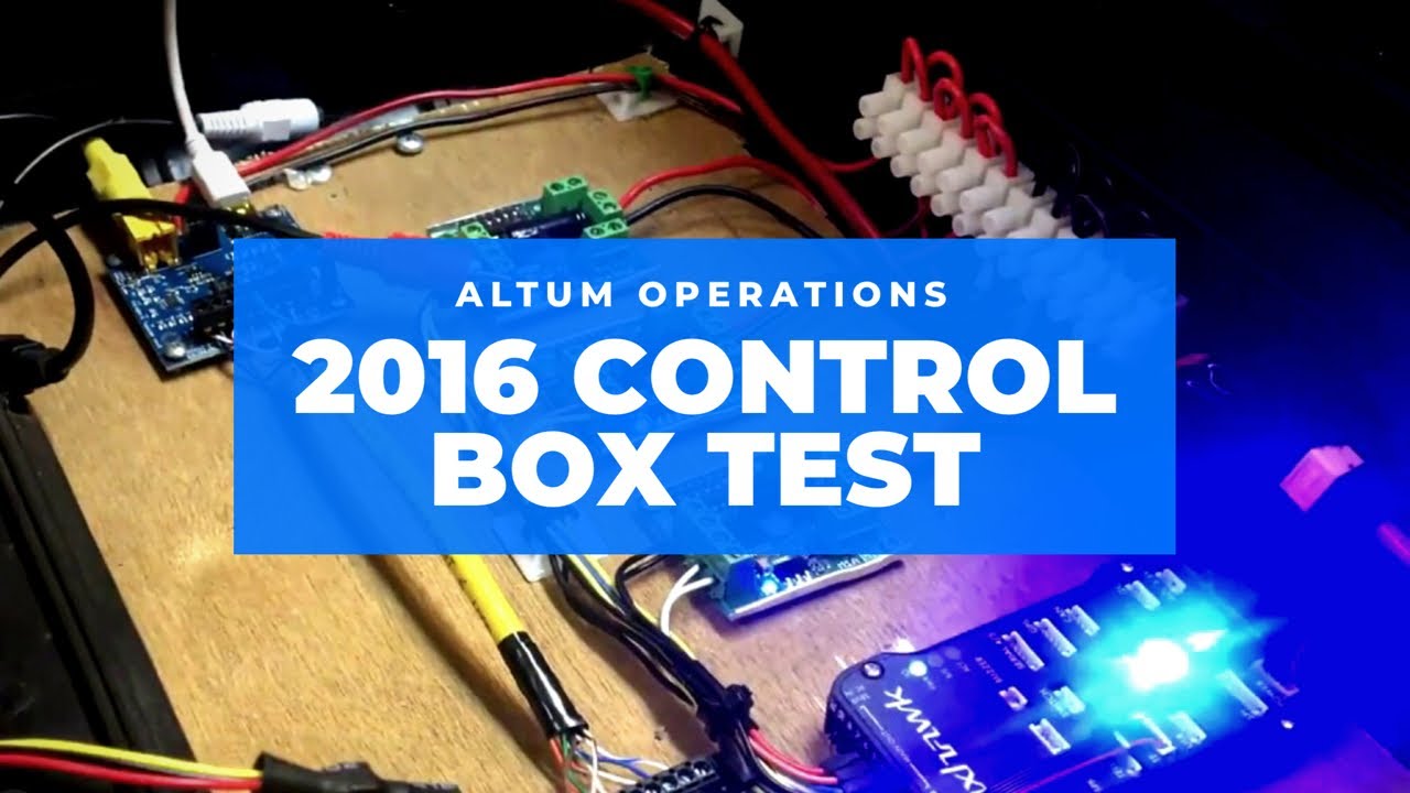 Control Box Test--Altum Operations - YouTube