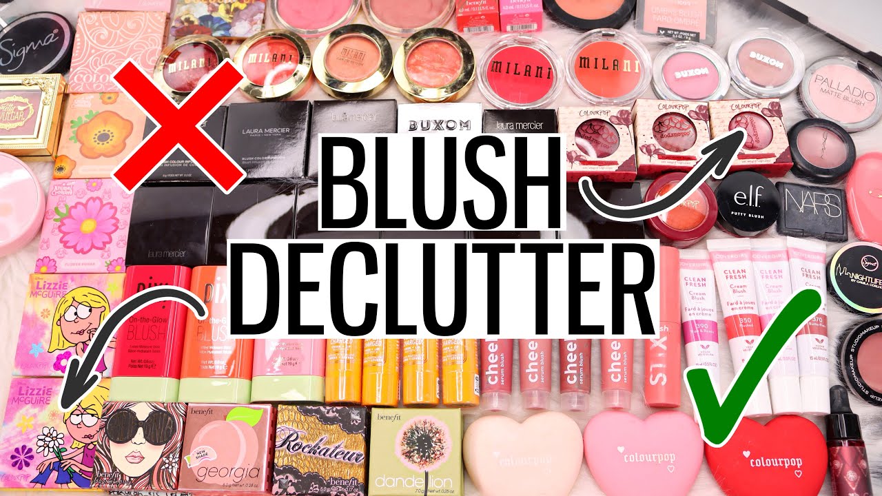 HUGE BLUSH COLLECTION DECLUTTER 2021 😱 THIS WAS HARD! - YouTube