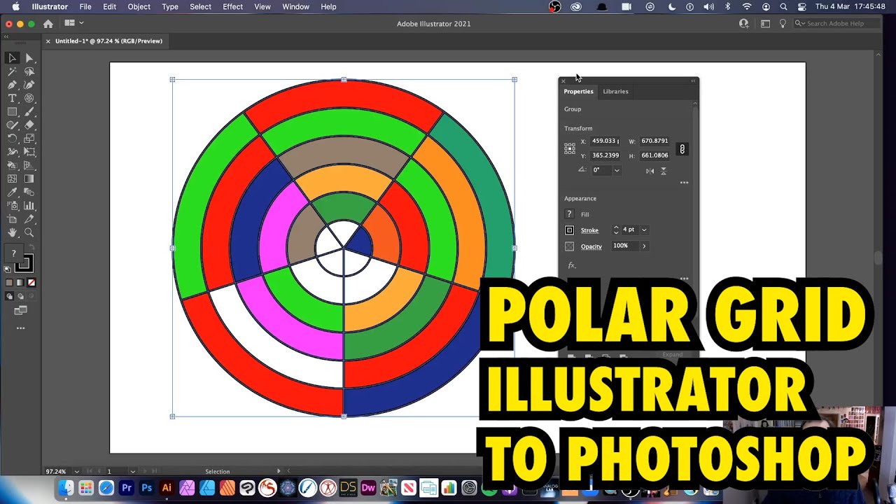 How To Create Polar grid In Photoshop Tutorial | Graphicxtras - YouTube
