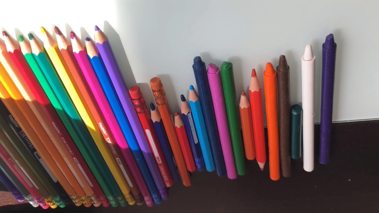 Colors - kids vocabulary - Learn colors with pencils - YouTube