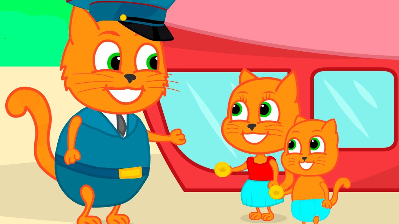 Cats Family in English - Airship Pilot Cartoon for Kids - YouTube