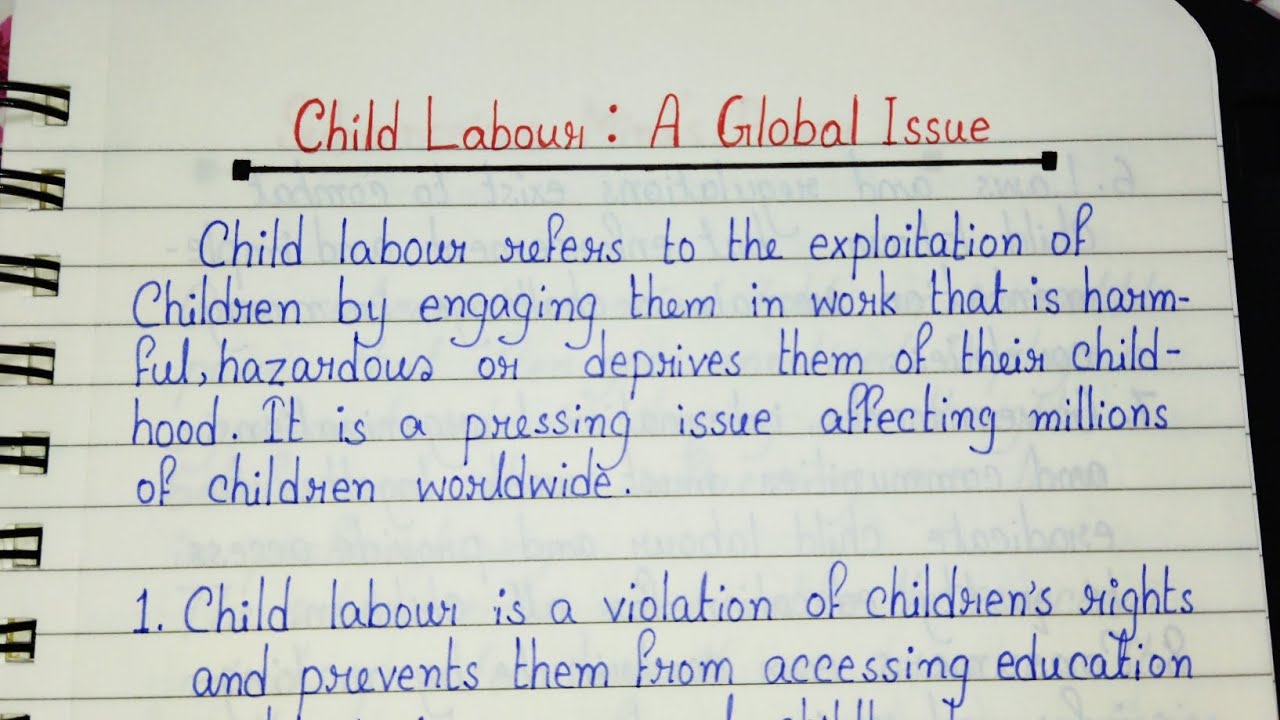 Child Labour : A Global Issue || 10 lines on Child labour - YouTube