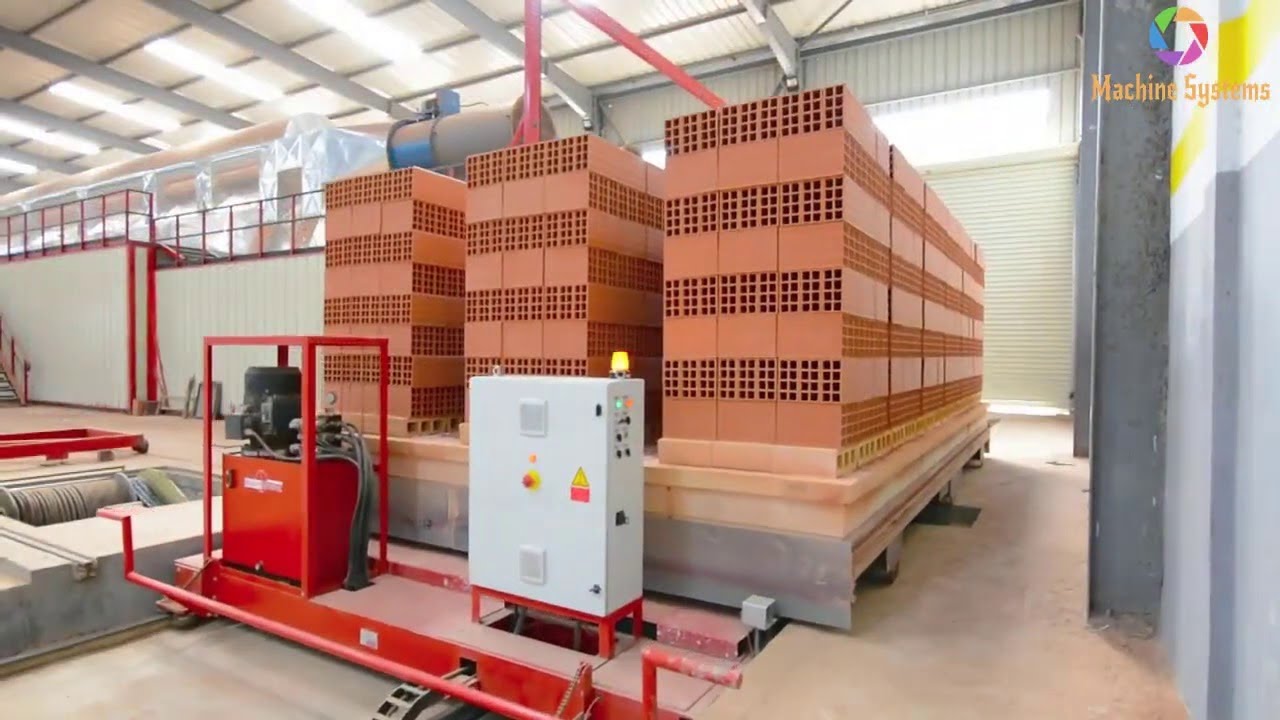 Automatic Tunnel Brick Production at Modern Factory_Brick_processing ...