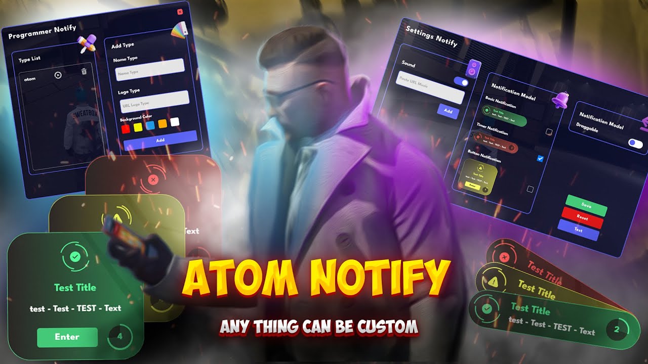 [FiveM] Atom Notify [ESX/VRP/QB/Standalone] - YouTube