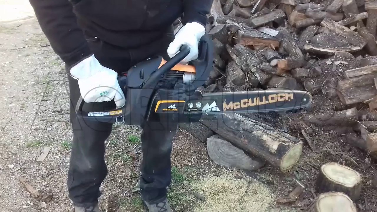 Prova di funzionamento della motosega a scoppio McCulloch CS 340 - YouTube