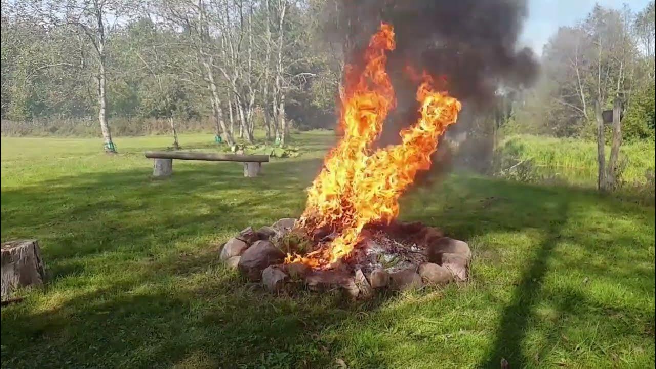 Throwing gasoline into fire - YouTube