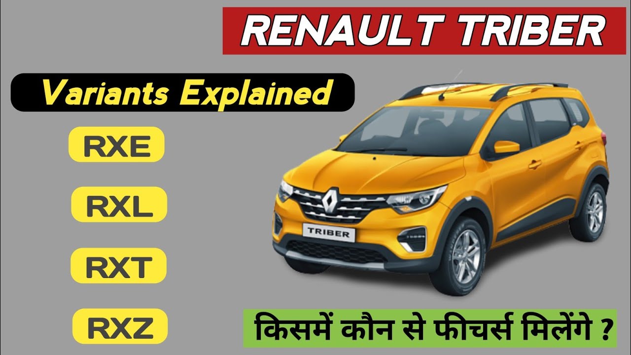 Renault Triber 2020 | Triber Variants Explained | Triber Features ...