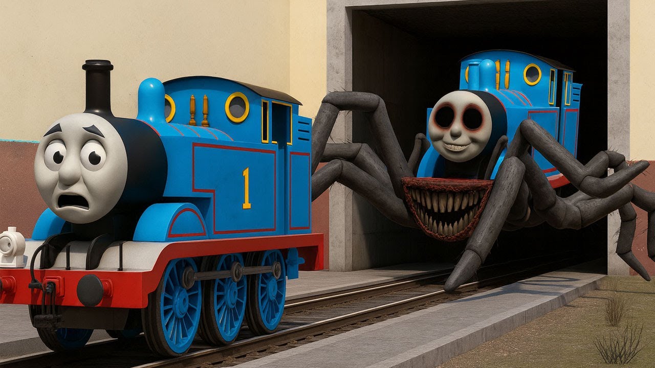 Building a Thomas Train Chased By Scary Thomas,Cursed Thomas and ...