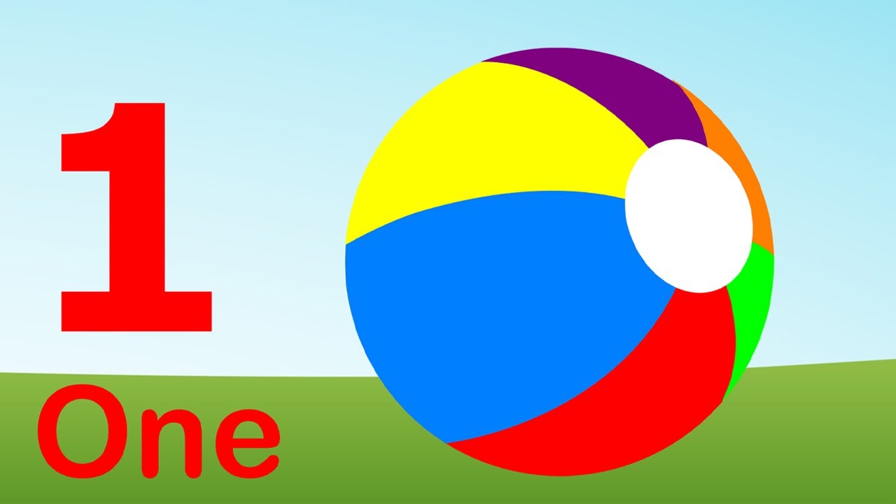 123 Numbers | Count Numbers With Ball | Phonics Song | Easy for kids ...