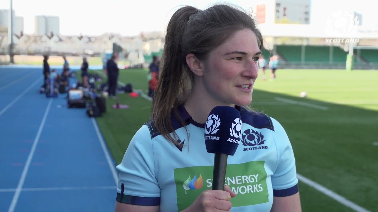 Scotland captain Helen Nelson at Team Run - YouTube
