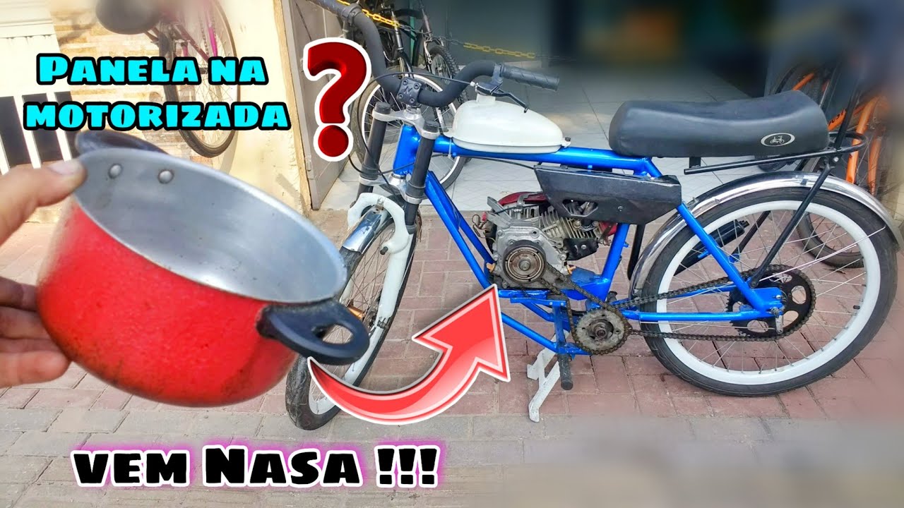 OLHA O QUE FIZEMOS COM UMA PANELA NA MOTORIZADA PODEROSA COM MOTOR ...