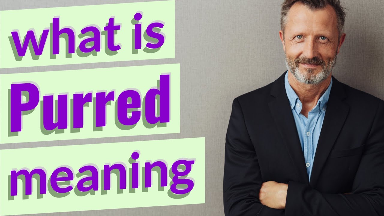 Purred | Meaning of purred 📖 - YouTube