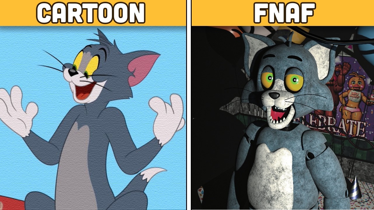 Turning Famous Cartoon Characters Into FNAF Animatronics - YouTube