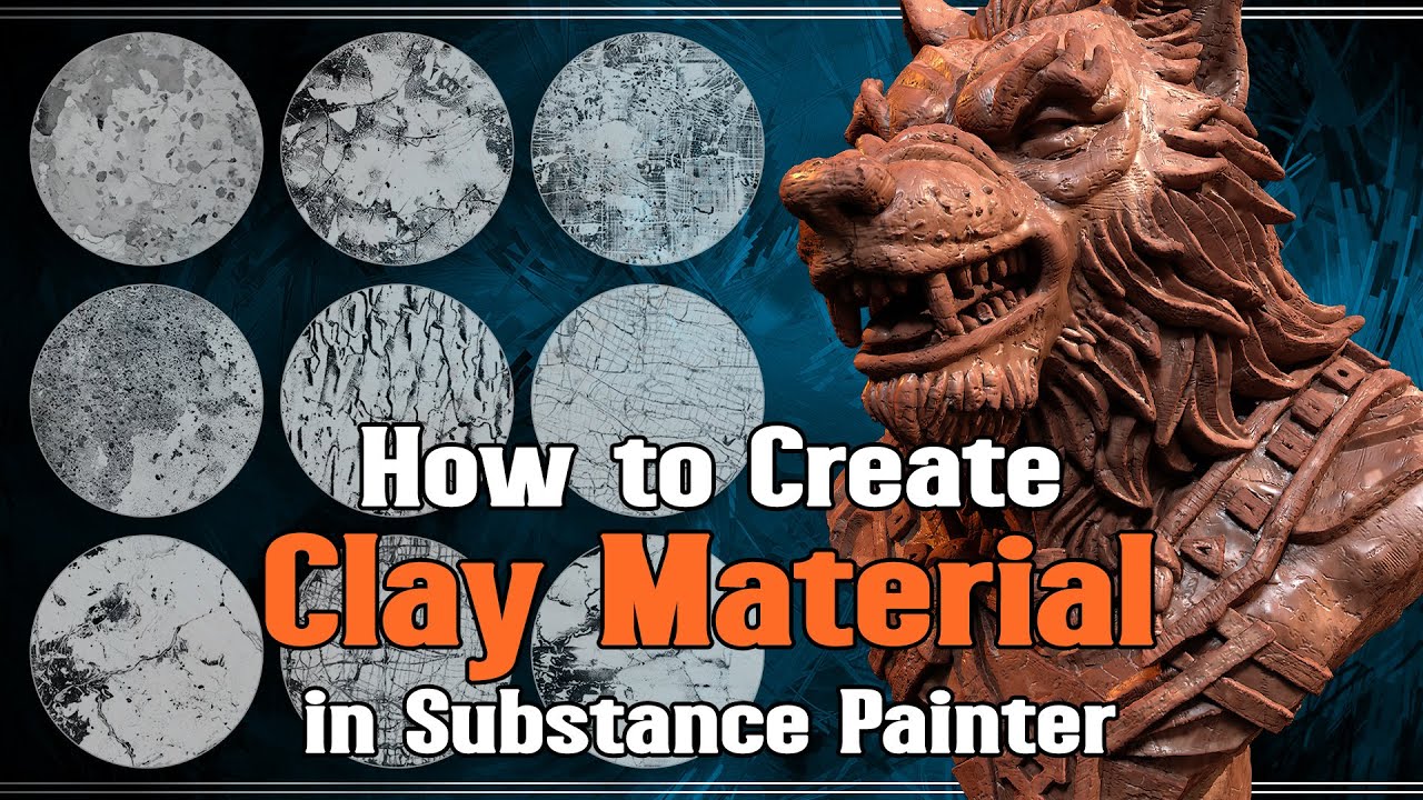 How to create CLAY material in Substance painter - YouTube