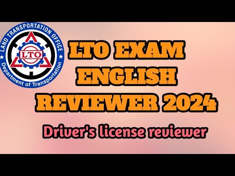 LTO EXAM ENGLISH REVIEWER PART 2 - YouTube