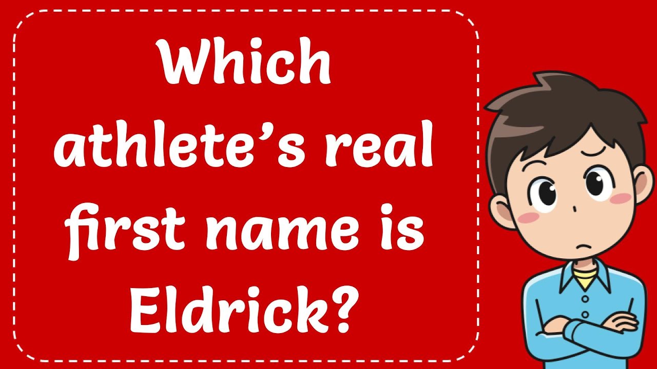 Which athlete’s real first name is Eldrick? Explained - YouTube