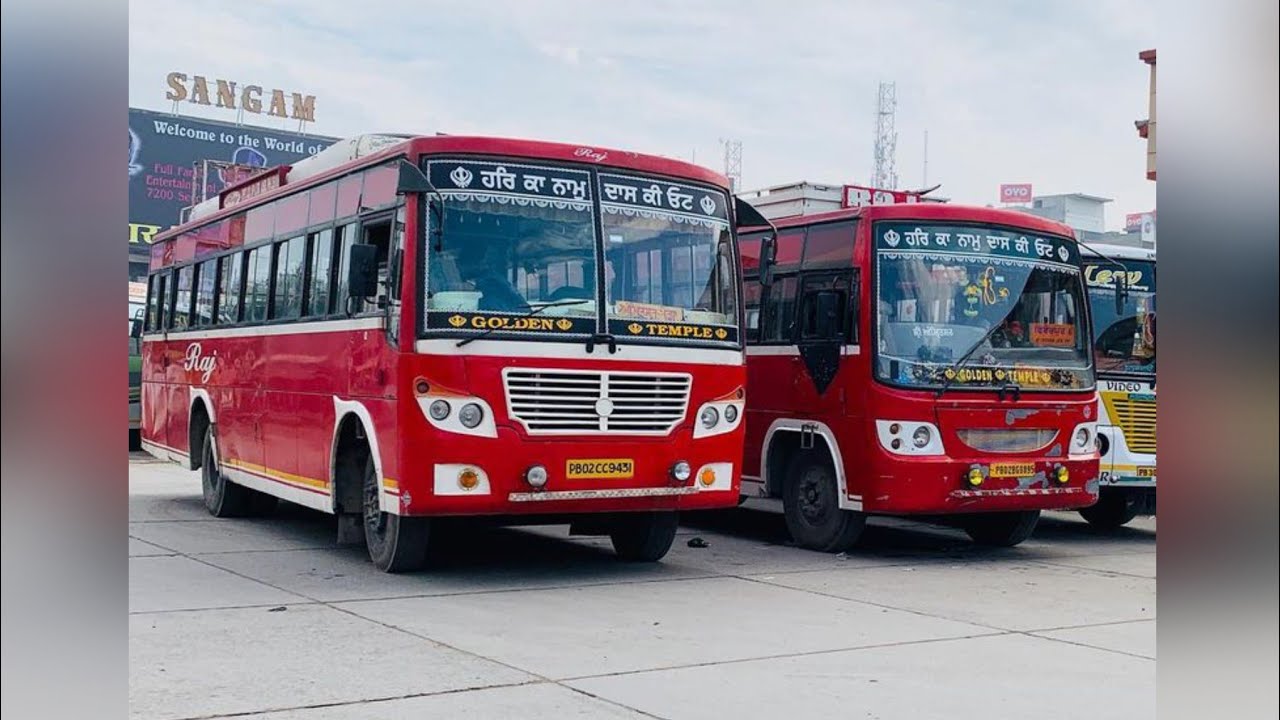 Raj bus service Amritsar. Amritsar to bathinda. At faridkot bus stand ...