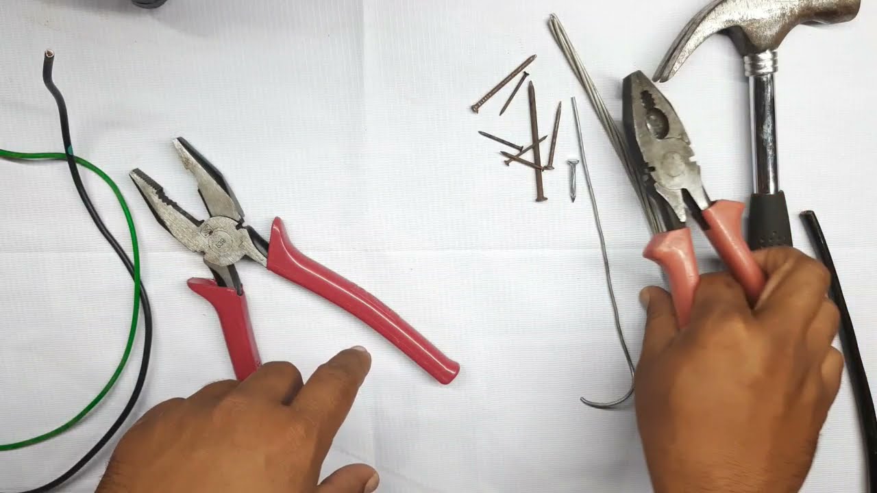 HOW TO HOLD PLIER, COMBINATION PLIER KA USES, COMBINATION PLIER USES ...