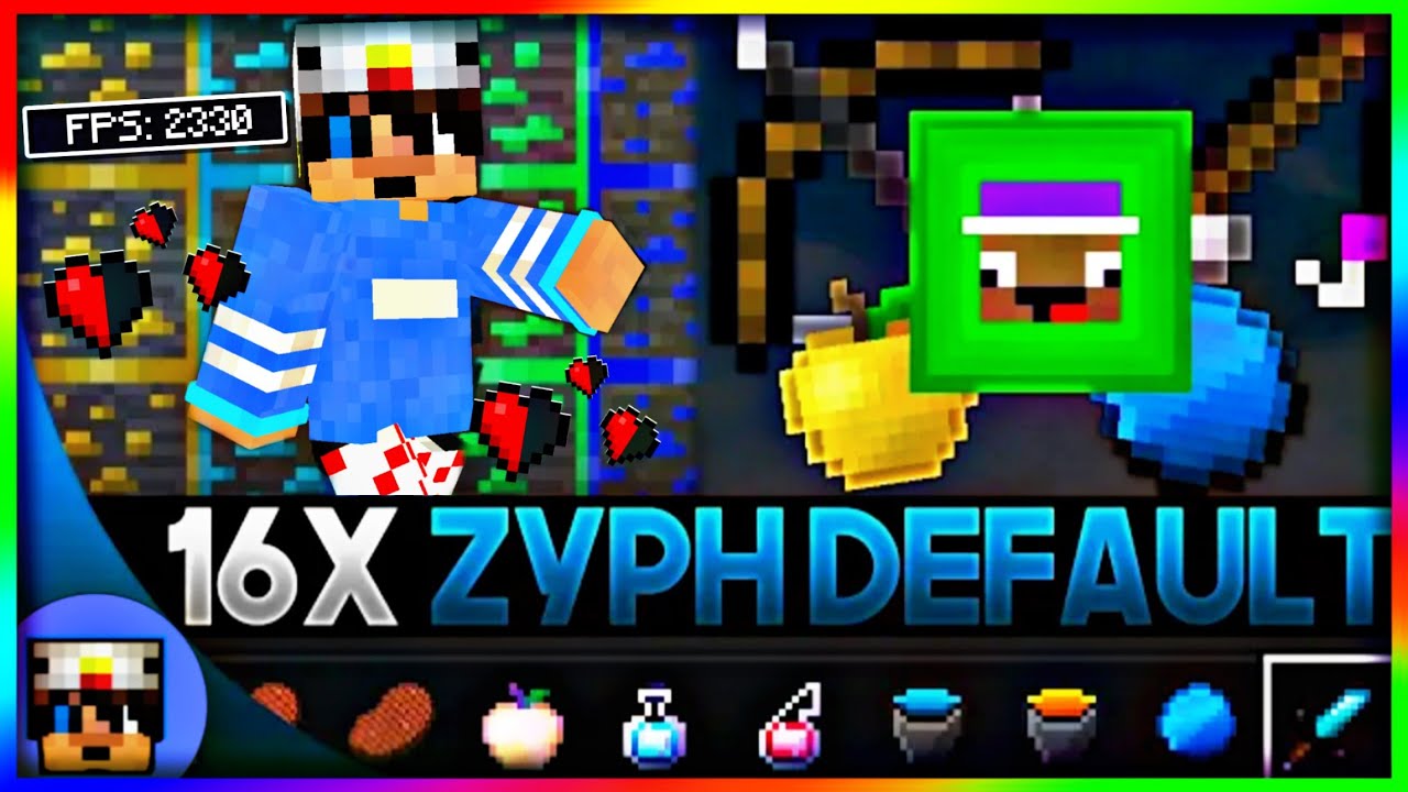 Zyph Default [16x] MCPE PvP Texture Pack | FPS FRIENDLY. - YouTube