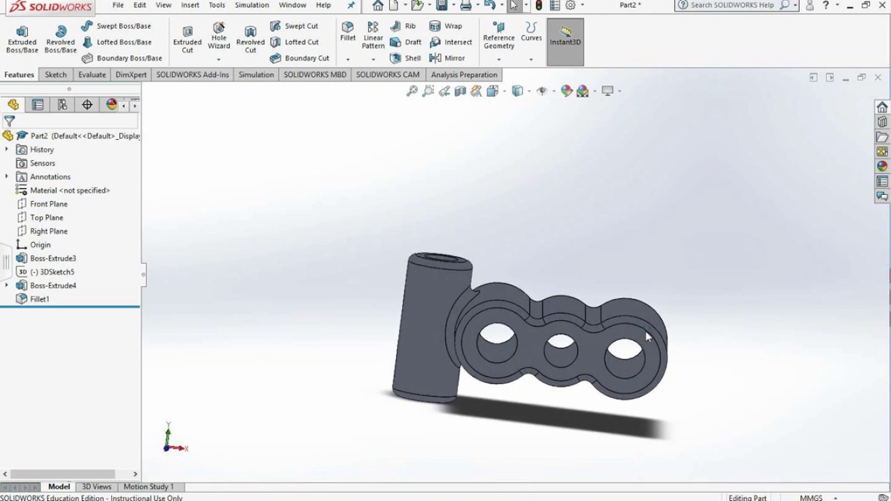 Solidworks-Tutorial-Tool Holder-Exersice 9 - YouTube