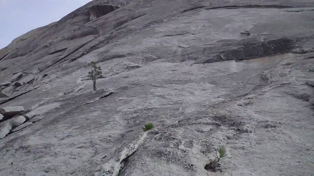 Just prior to start up Snake Dike Route on Half Dome - YouTube