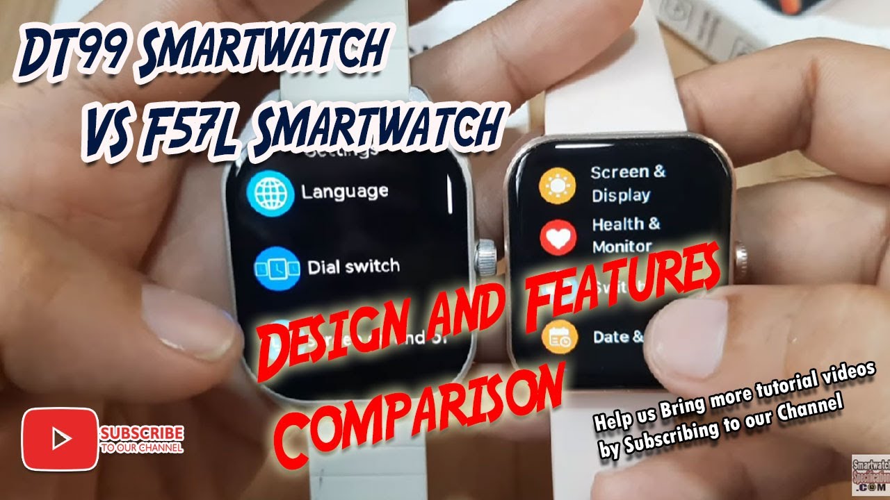 DT99 Smartwatch VS ZL54C Smartwatch Design, and Features Comparison - YouTube