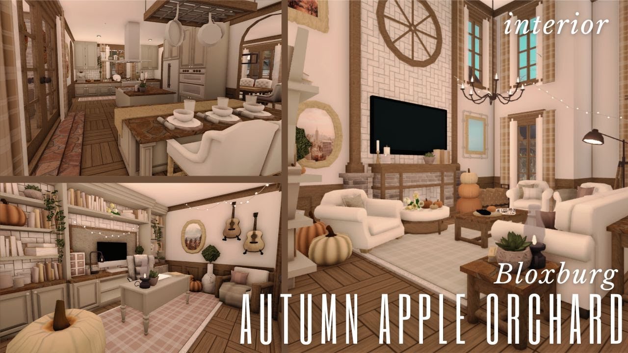 Autumn Apple Orchard 1M interior - Bloxburg Speed Build and tour - YouTube
