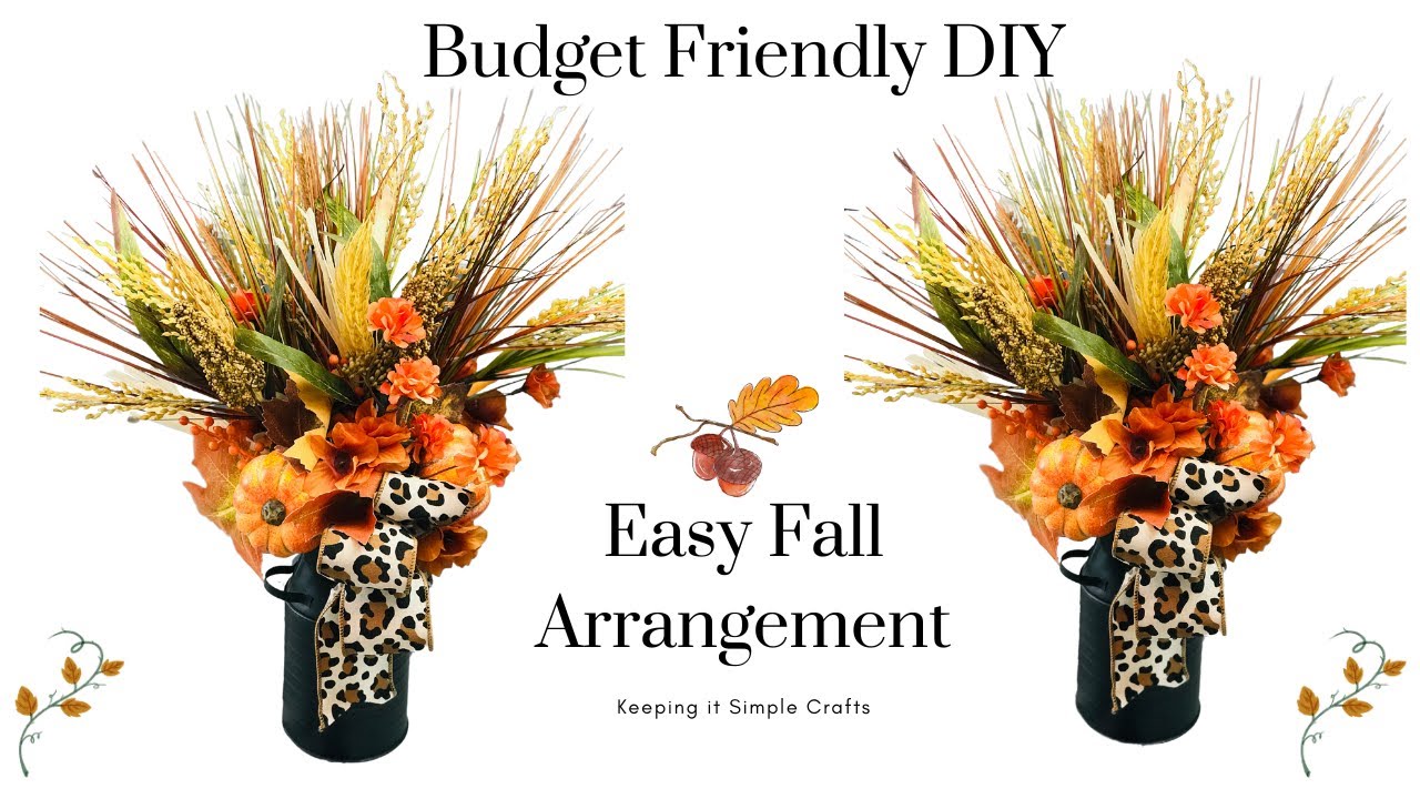 Making Fall Arrangements How To Make A Fall Floral Arrangement Using A