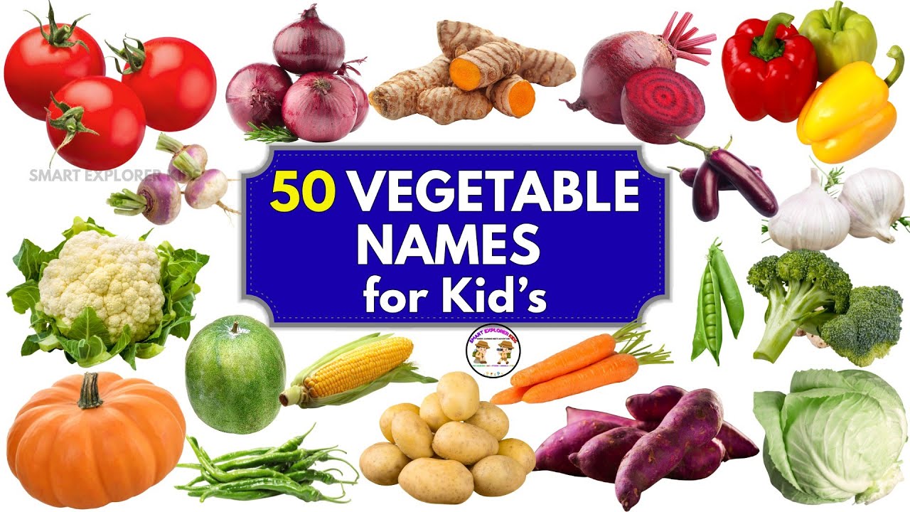 30 Vegetables Names in English for Kids 🥕 | STEM Early Learning & Fun ...