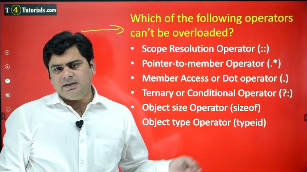 OOP MCQs#9: Which of the following operators can’t be overloaded? - YouTube