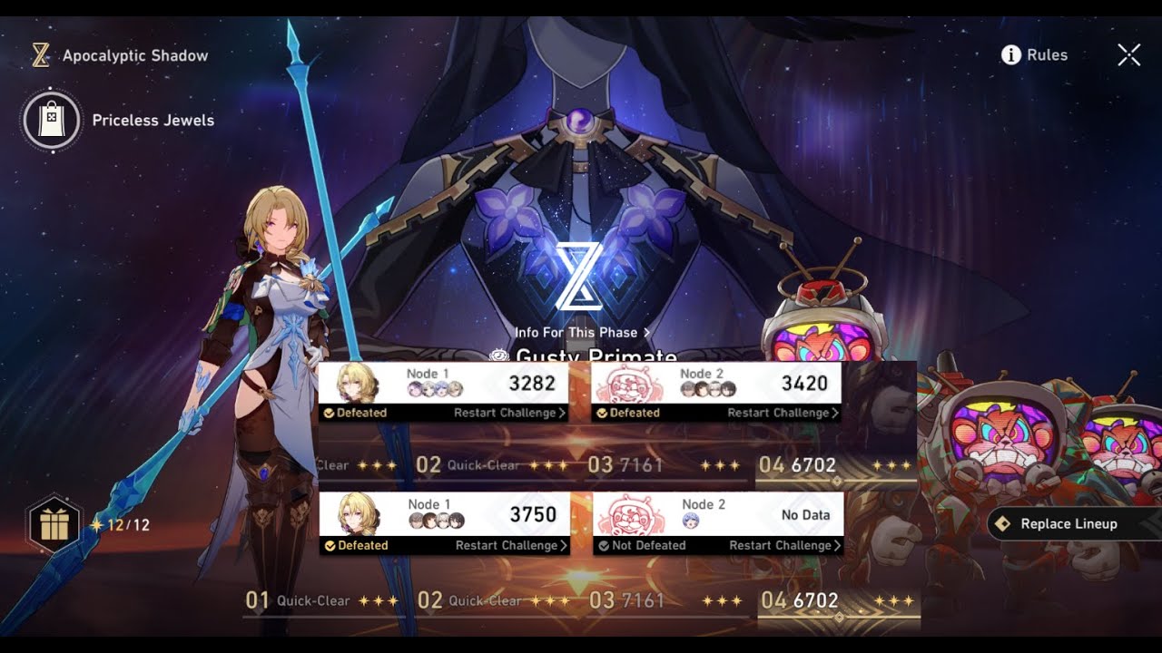 Apocalyptic Shadow 4 | E0 vs E4 Firefly Komparasi Score | Honkai: Star ...