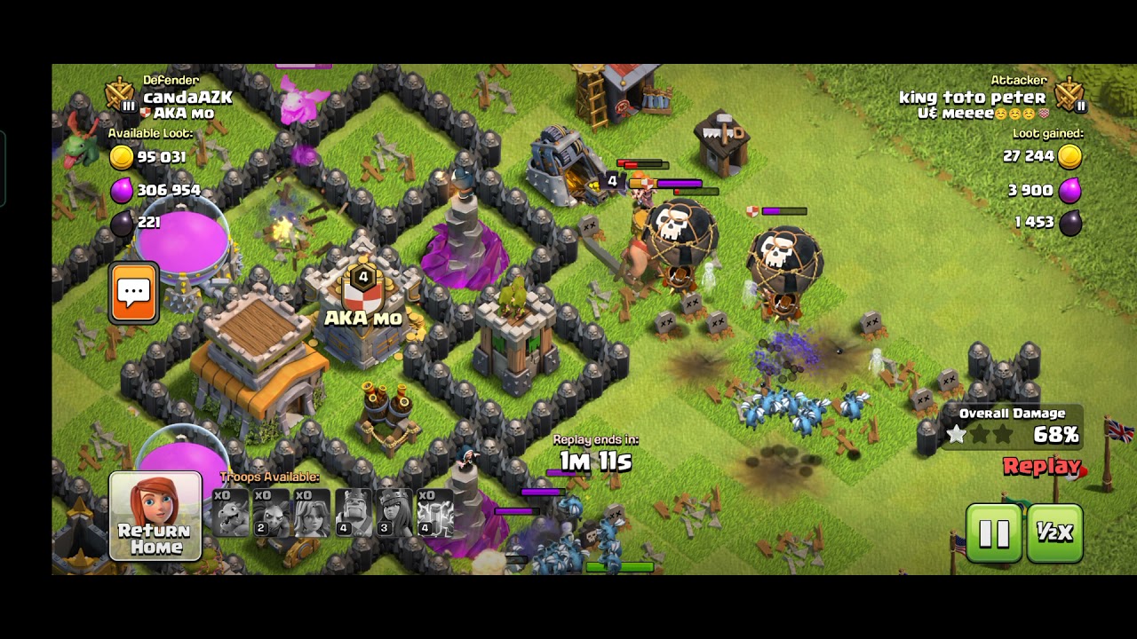 winner minions .in coc(clash of clans).full 💯%damage enemy base//GZ ...