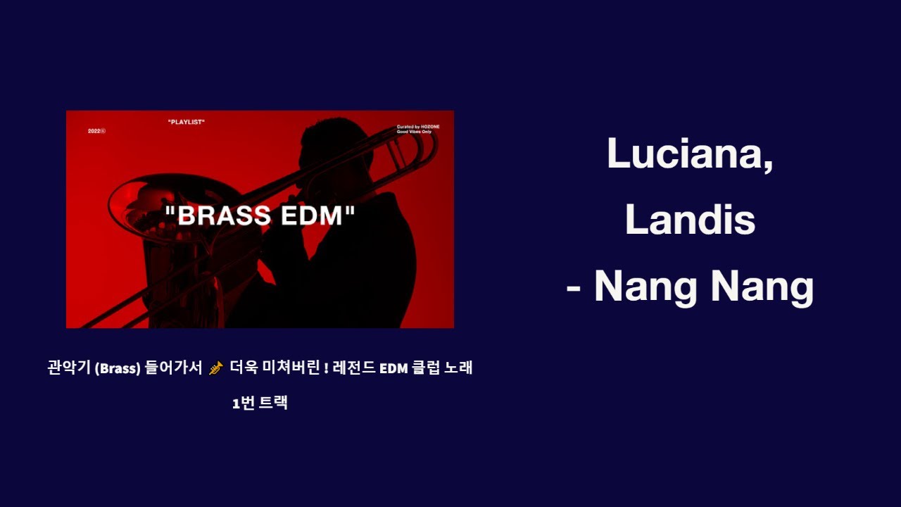 Luciana, Landis - Nang Nang ㅣ Brass EDM Playlist. 1번 트랙 - YouTube