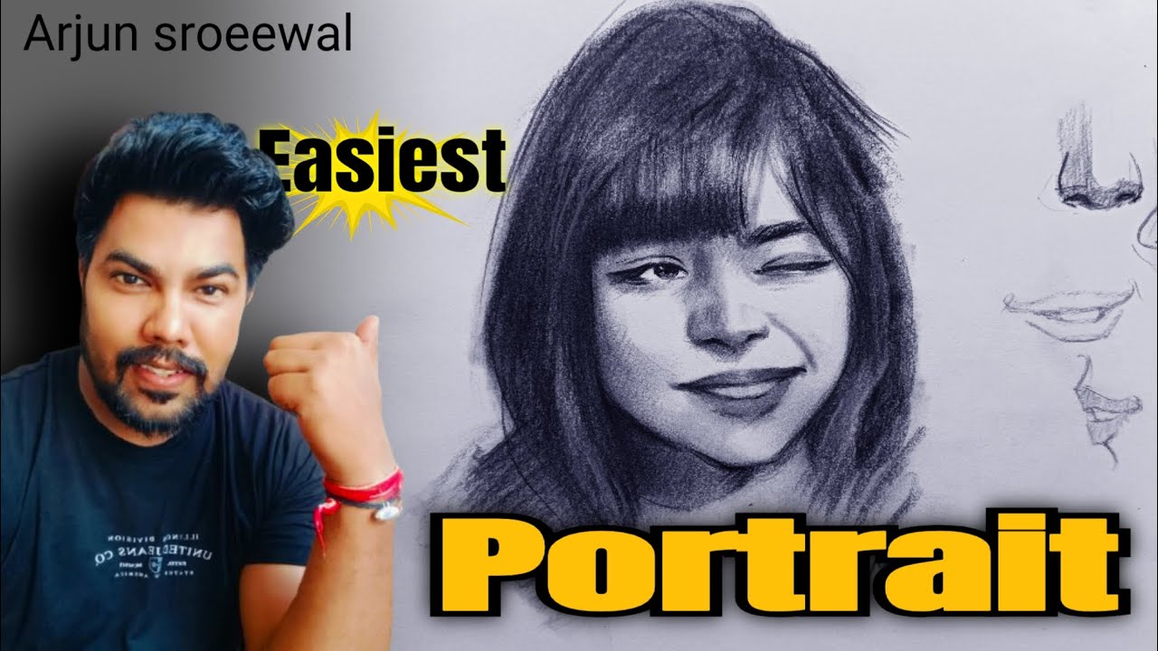 HOW TO DRAW PORTRAIT || REALISTIC PORTRAIT TUTORIAL FOR BEGINNERS 😊 ...