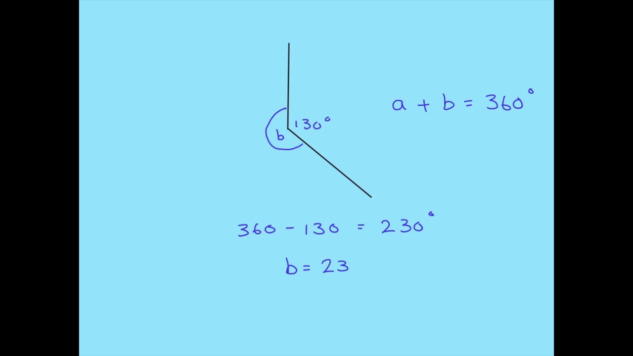 Missing Angles on a Straight Line and Round a Point - YouTube