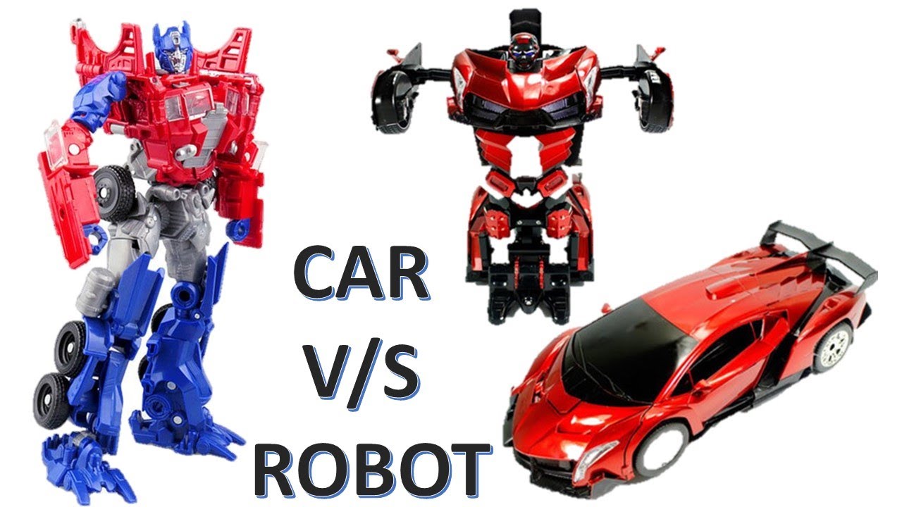 Robot vs Car : Transformer car turns from car to Robot | Real time ...
