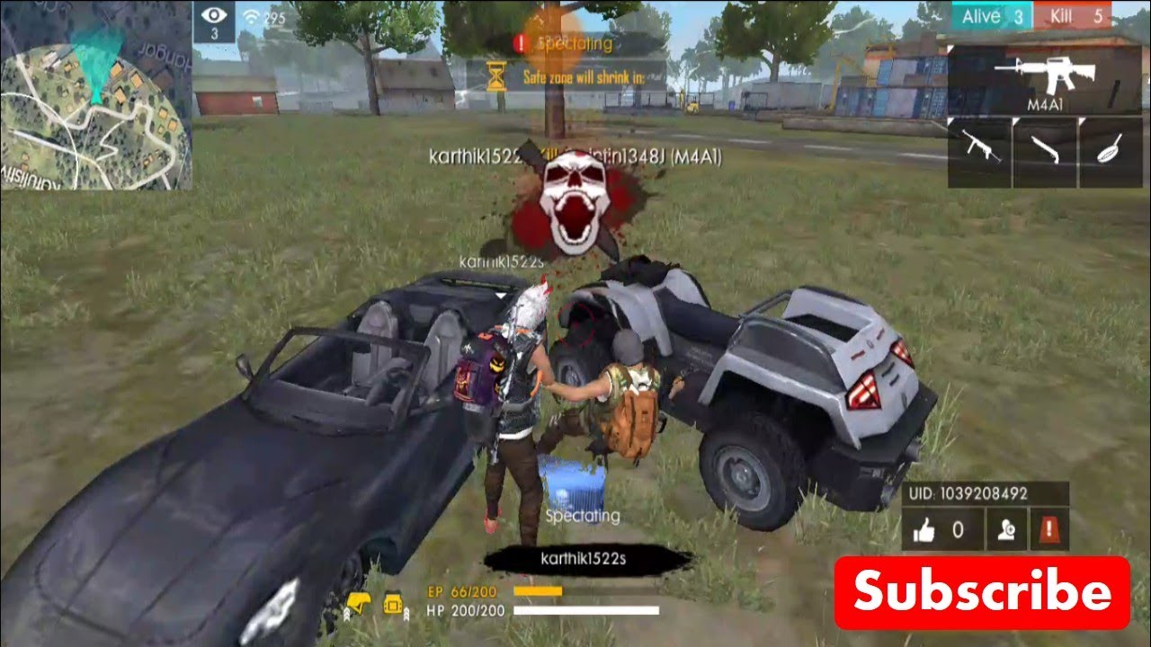 Garena Free Fire Gaming Video Car Action Solo Match Gameplay - YouTube