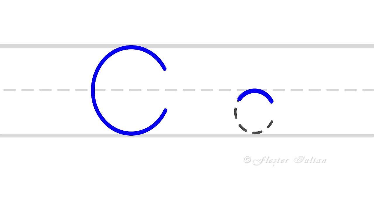 C mare de tipar și litera c mic de tipar - YouTube