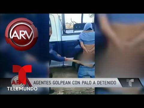 Agente golpeó en las nalgas con un palo a un detenido | Al Rojo Vivo | Telemundo