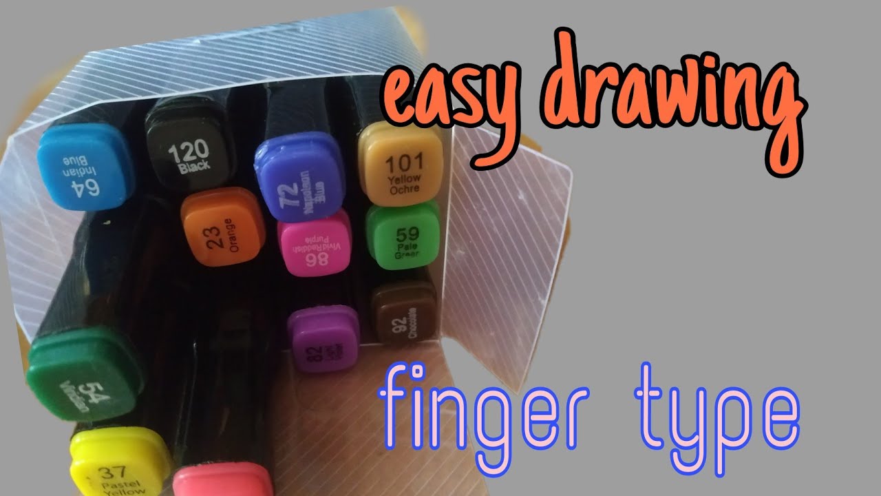 Three finger drawing|easy drawing S01 eps1|Daily challenge - YouTube