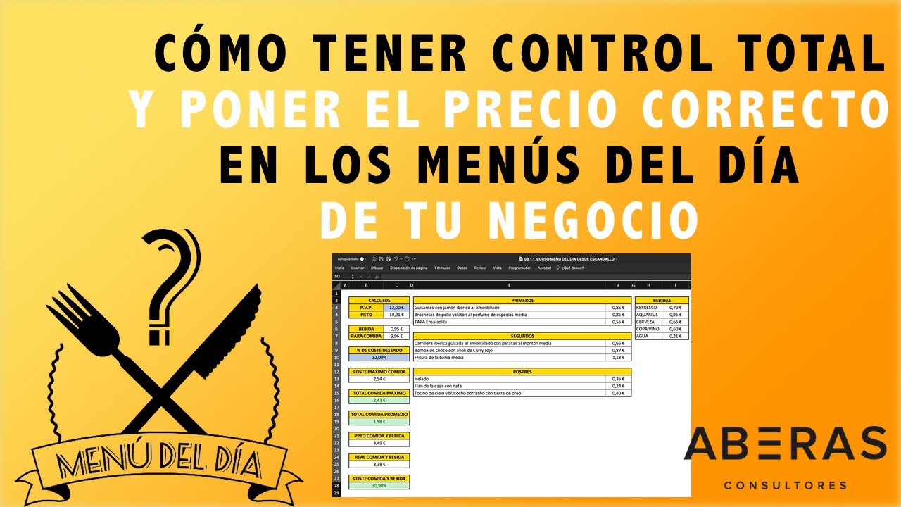 CÓMO ASEGURARTE de que los PRECIOS del MENÚ DEL DÍA son CORRECTOS - YouTube