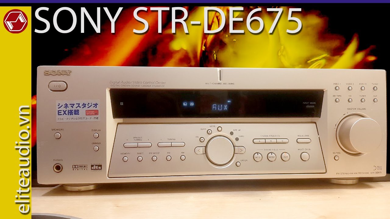 Sony Amplifier Receiver STR-DE675. Ampli mạnh bass đầy. 100 watt/kênh 8 ...
