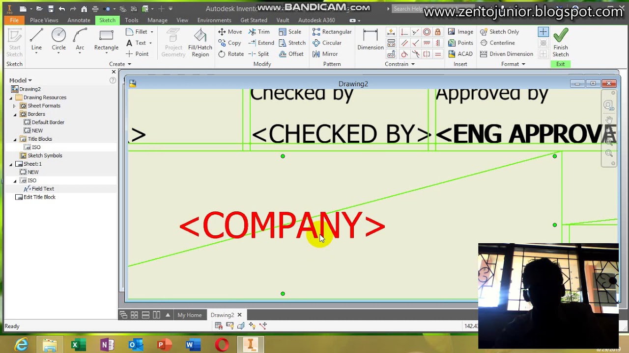 setting etiket gambar di Inventor 2017 - YouTube