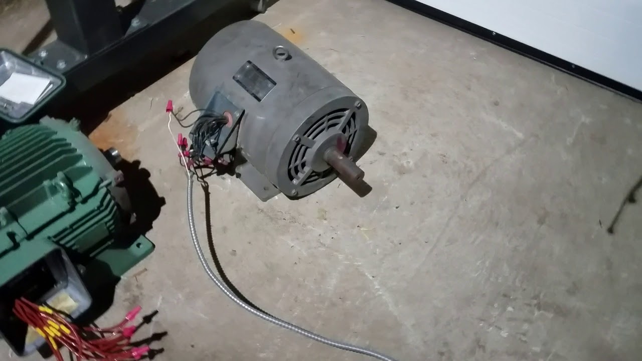 15hp 3 phase Rotary phase converter step one - YouTube