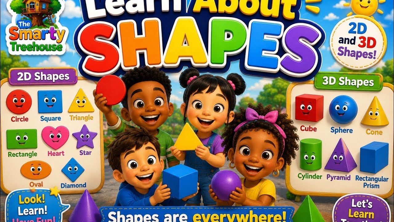 Shapes All Around | Fun Shapes Song for Kids | Learn Shapes with ...