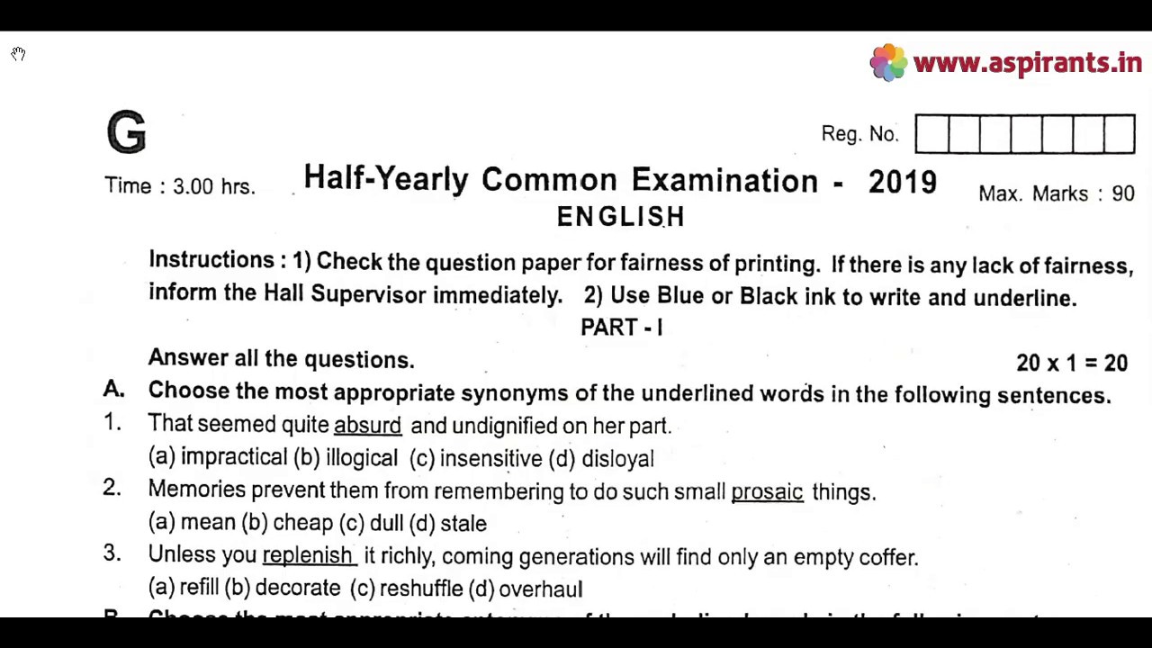 11th English Half Yearly Question Paper 2019 20 Team Aspirants YouTube 11th-english-half-yearly-question-paper-2019-20-team-aspirants-youtube