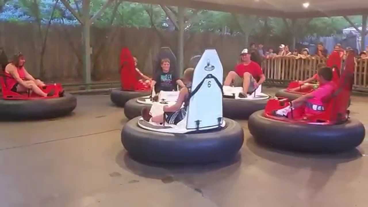 Bumper cars at Silverwood Theme Park 2015 - YouTube