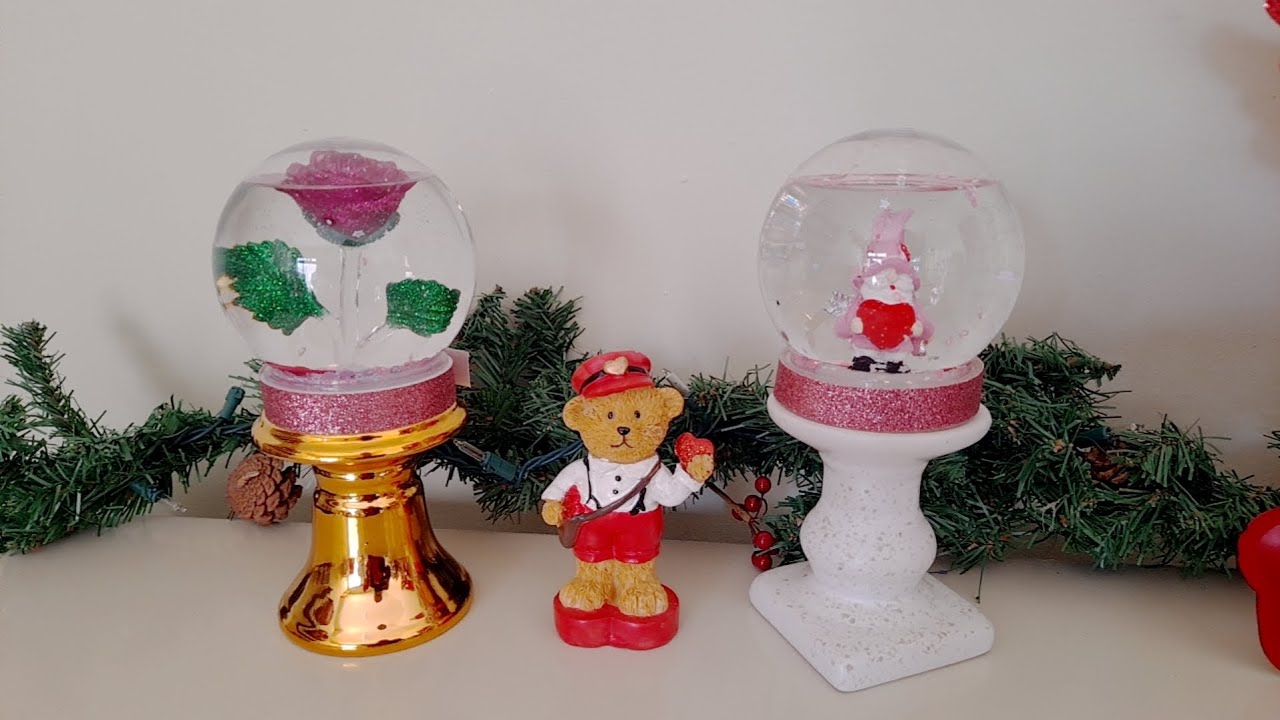 DIY EASY VALENTINE'S DAY SNOW GLOBES! - YouTube