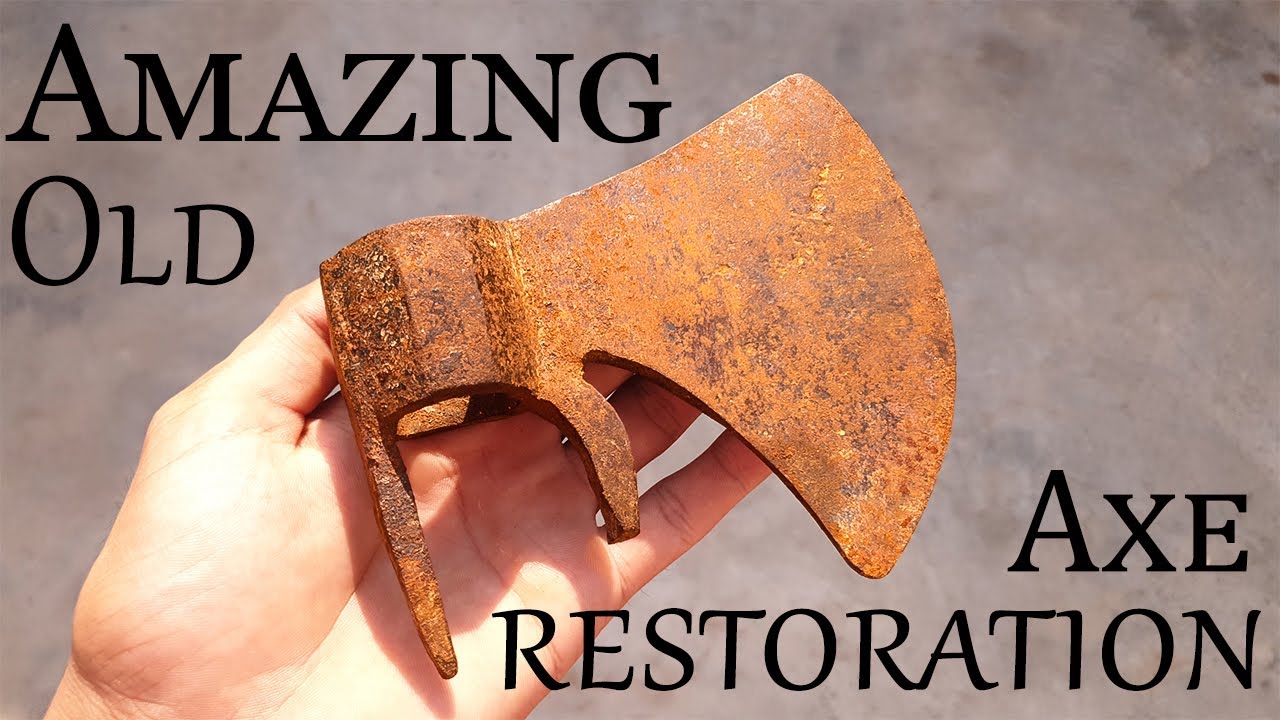 Antique and Very Rusted AXE Restoration - YouTube